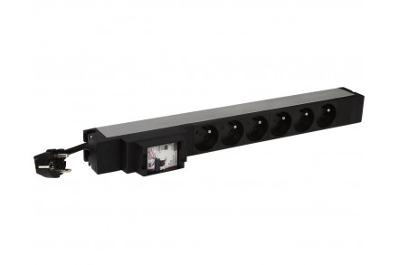 LEGRAND MULTIPRISE 19" 1U 6 PRISES AVEC DISJONCTEUR DIFFERENTIEL 30 mA ...